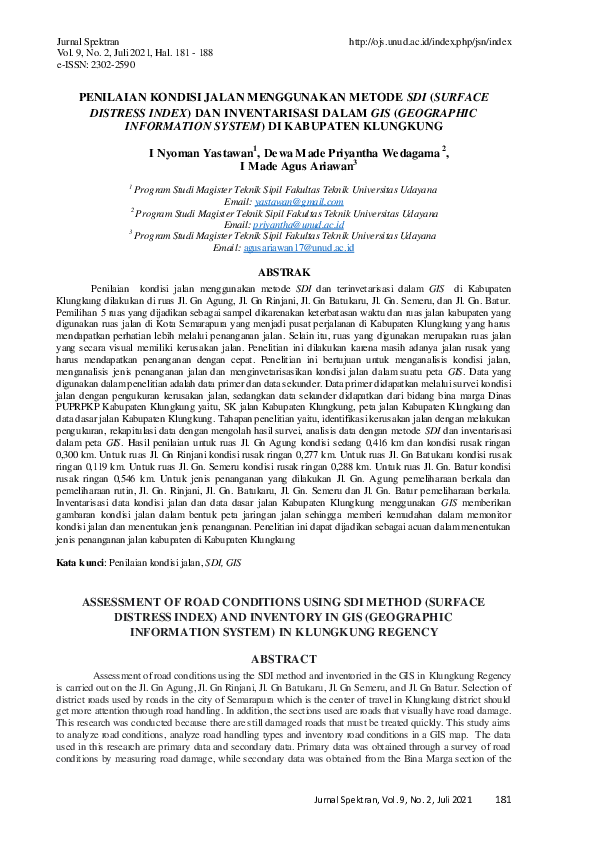 (PDF) Penilaian Kondisi Jalan Menggunakan Metode Sdi (Surface Distress ...