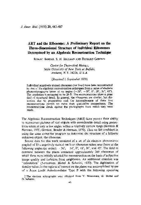(PDF) ART and the ribosome: A preliminary report on the three ...