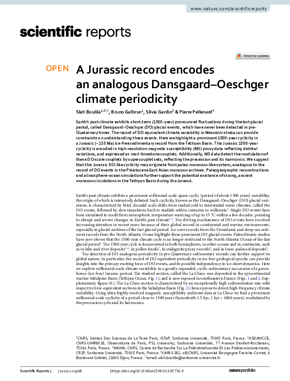 (PDF) A Jurassic record encodes an analogous Dansgaard–Oeschger climate ...