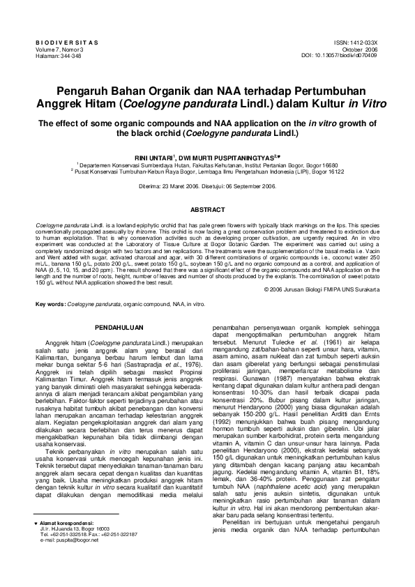 (PDF) The effect of some organic compounds and NAA application on the ...