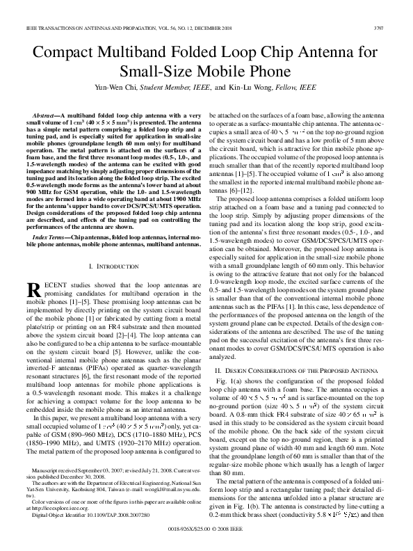 (PDF) Compact Multiband Folded Loop Chip Antenna for Small-Size Mobile ...