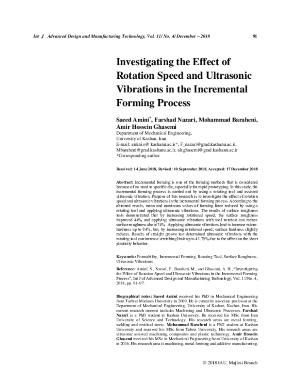 (PDF) Investigating the Effect of Rotation Speed and Ultrasonic Vibrations in the Incremental ...