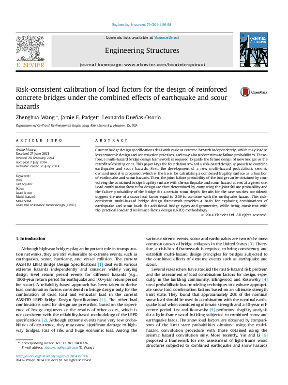 (PDF) Risk-consistent calibration of load factors for the design of ...