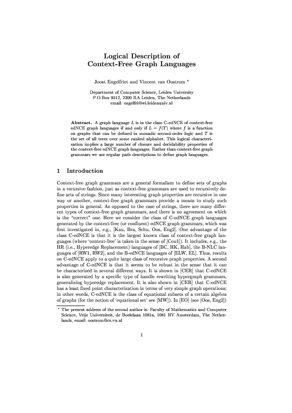 (PDF) Logical Description of Context-free Graph Languages
