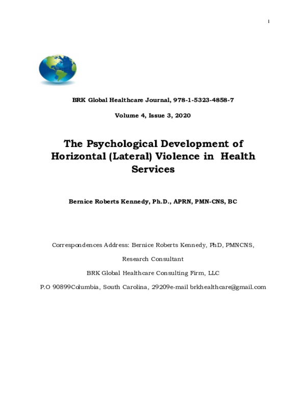 (PDF) The Psychological Development of Horizontal ( Lateral) Violence ...