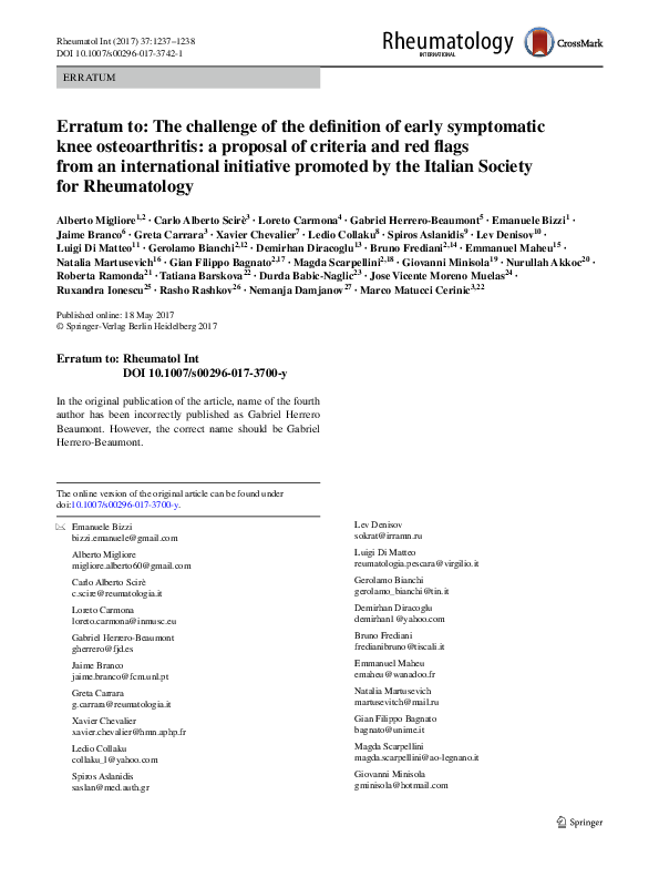 (PDF) Erratum to: The challenge of the definition of early symptomatic ...