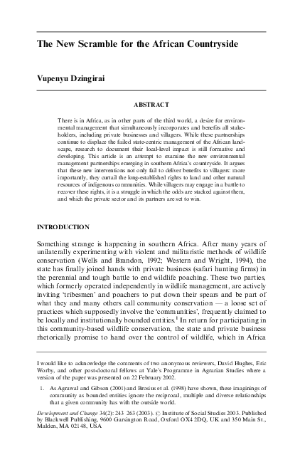 (PDF) The New Scramble for the African Countryside