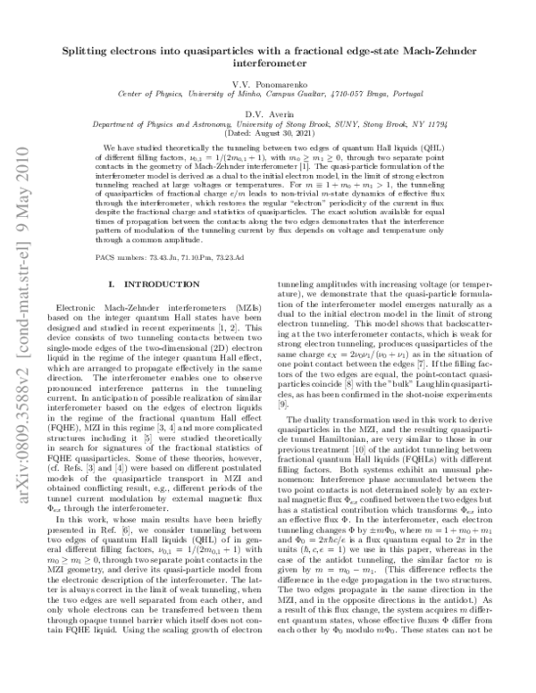 (PDF) Splitting electrons into quasiparticles with a fractional edge ...