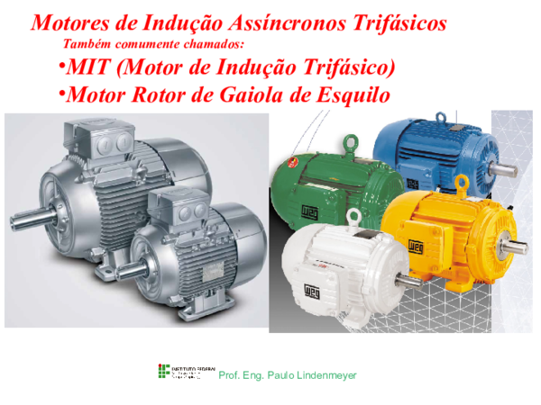 (PDF) Slides Motor de Indução Trifásico Assíncrono | Paulo LINDENMEYER ...