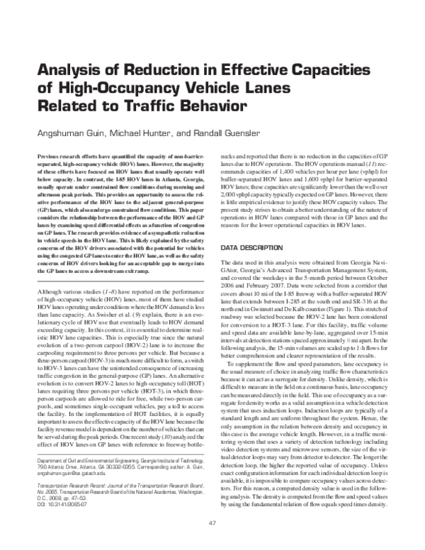 (PDF) Analysis of Reduction in Effective Capacities of High-Occupancy ...