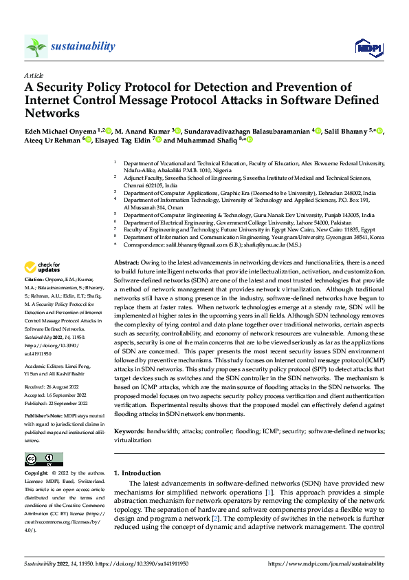 (PDF) A Security Policy Protocol for Detection and Prevention of Internet Control Message ...