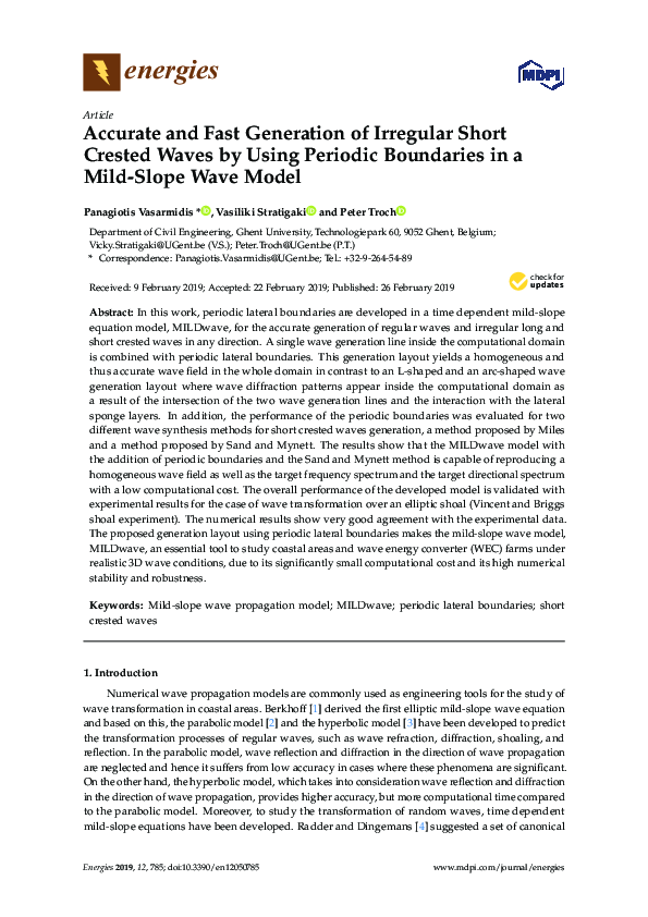 Pdf Accurate And Fast Generation Of Irregular Short Crested Waves By Using Periodic Boundaries