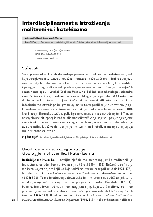 (PDF) Interdisciplinary character of the research into prayer-books and ...