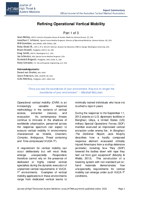 (PDF) Refining Operational Vertical Mobility