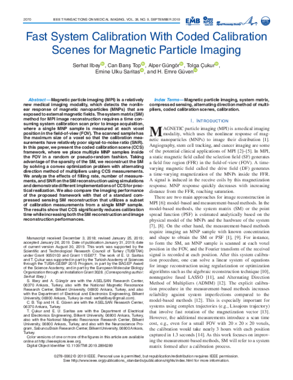 (PDF) Fast System Calibration With Coded Calibration Scenes for ...