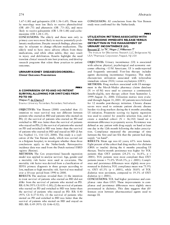 (PDF) PUK1 a Comparison of PD and HD Patient Survival Allowing for ...
