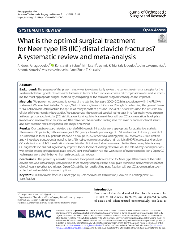 (PDF) What is the optimal surgical treatment for Neer type IIB (IIC ...