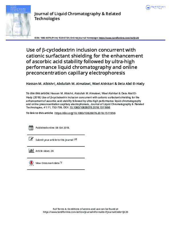 (PDF) Use of β-cyclodextrin inclusion concurrent with cationic ...