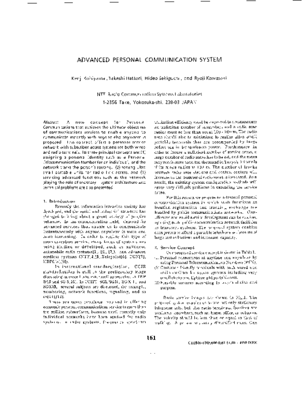 (PDF) Advanced personal communication system