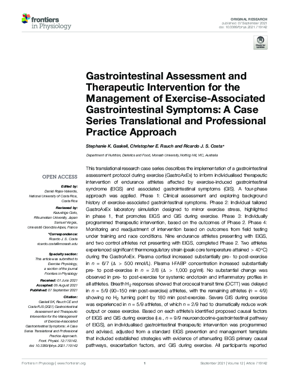 (PDF) Gastrointestinal Assessment and Therapeutic Intervention for the ...