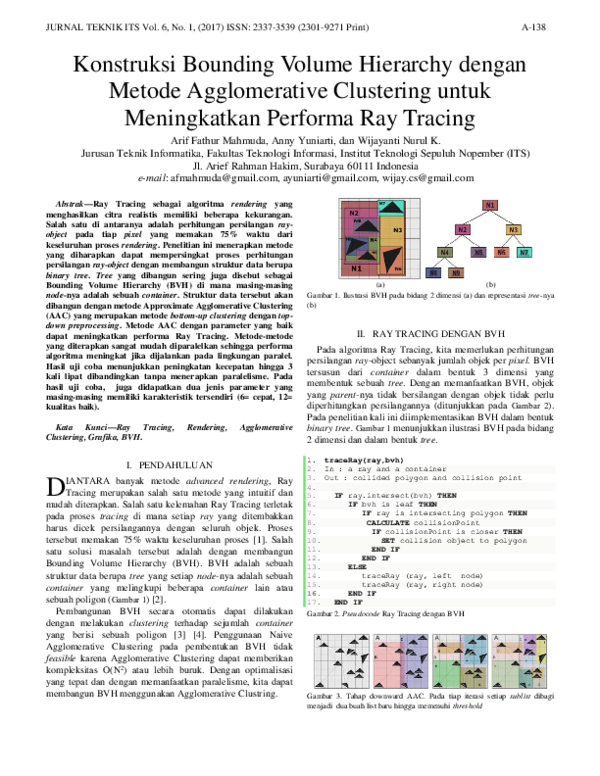 (PDF) Konstruksi Bounding Volume Hierarchy dengan Metode Agglomerative Clustering untuk ...