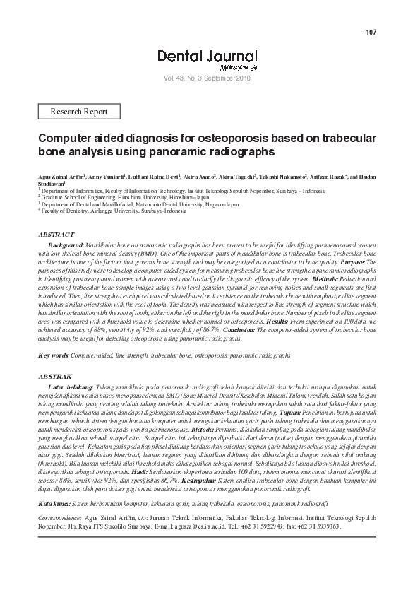 (PDF) AI-Based Osteoporosis Detection via Trabecular Bone Analysis