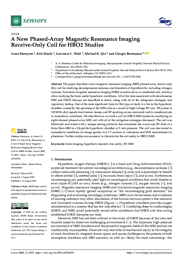 (PDF) A New Phased-Array Magnetic Resonance Imaging Receive-Only Coil ...