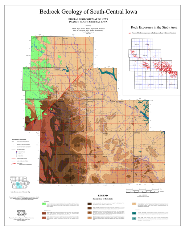 (PDF) Bedrock geology of south-central Iowa, Digital geologic map of ...