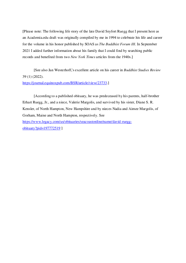 (PDF) The Life of David Seyfort Ruegg (1931‒2021) a draft (NEW Version ...