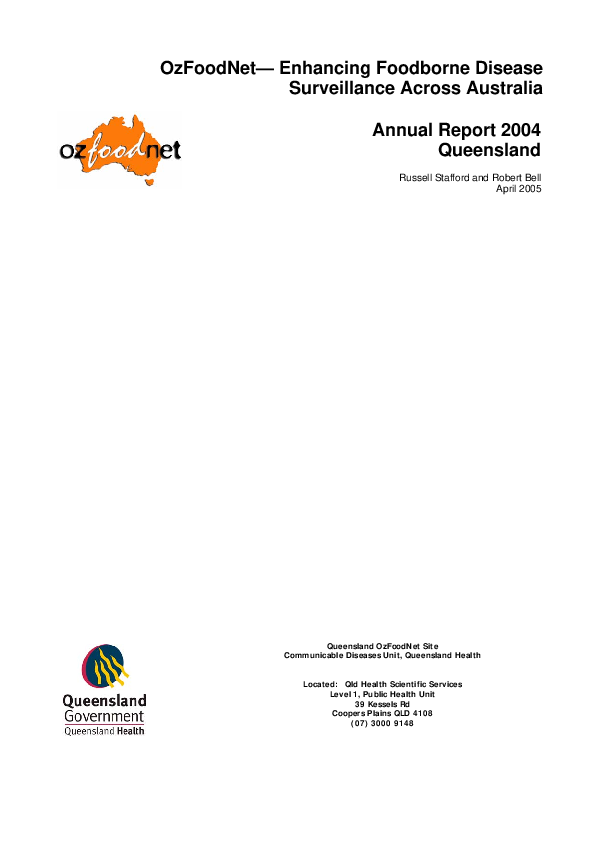 (PDF) OzFoodNet— Enhancing Foodborne Disease Surveillance Across ...