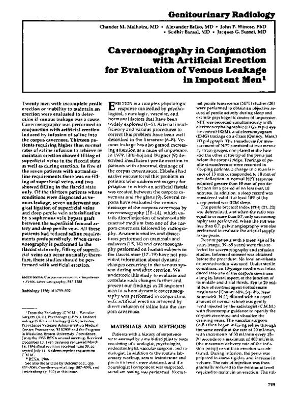 (PDF) Cavernosography in conjunction with artificial erection for ...