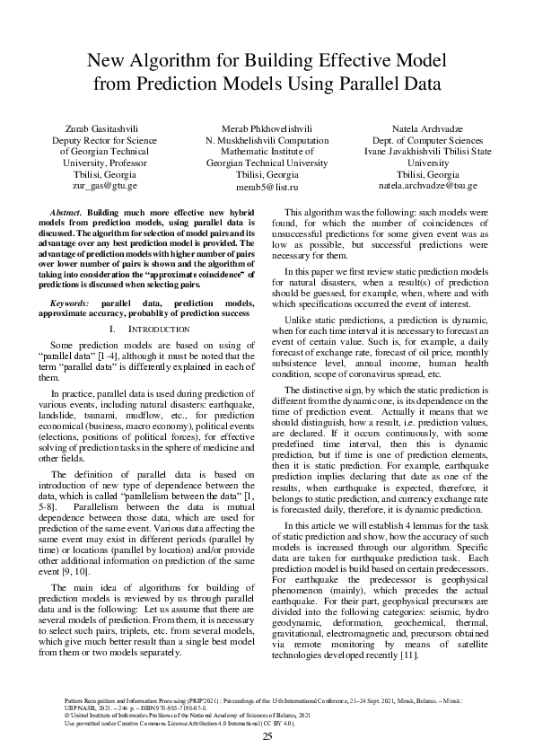 (PDF) New Algorithm for Building Effective Model from Prediction Models ...
