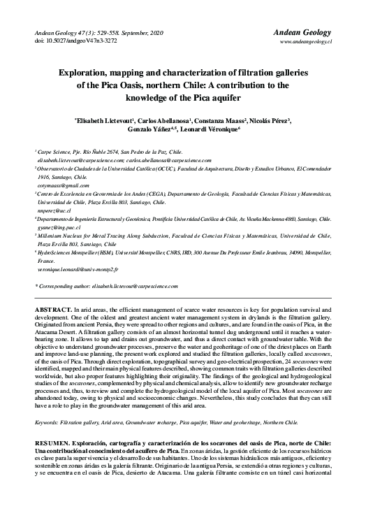 (PDF) Exploration, mapping and characterization of filtration galleries ...