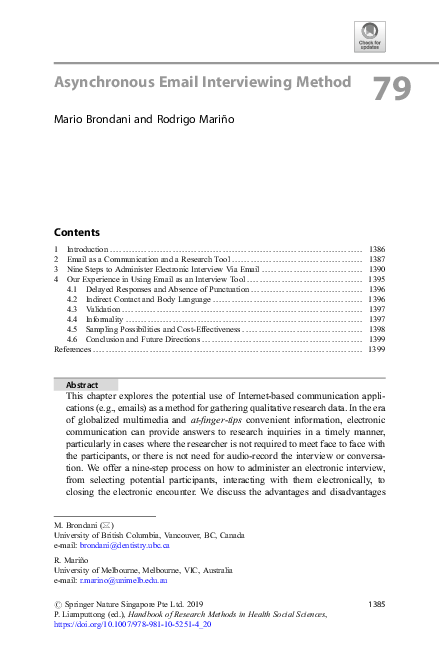 (PDF) Asynchronous Email Interviewing Method