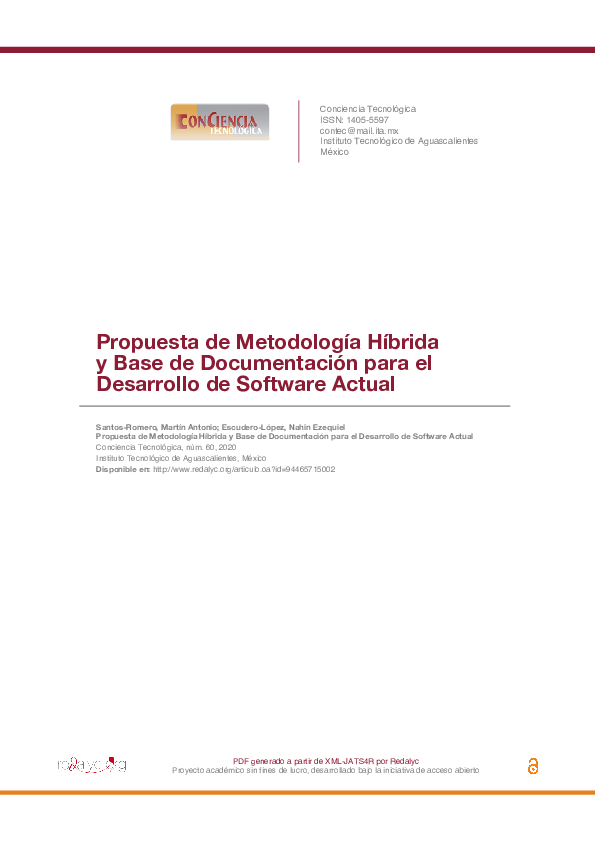 (PDF) Propuesta de metodología híbrida y base de documentación para el desarrollo de software ...