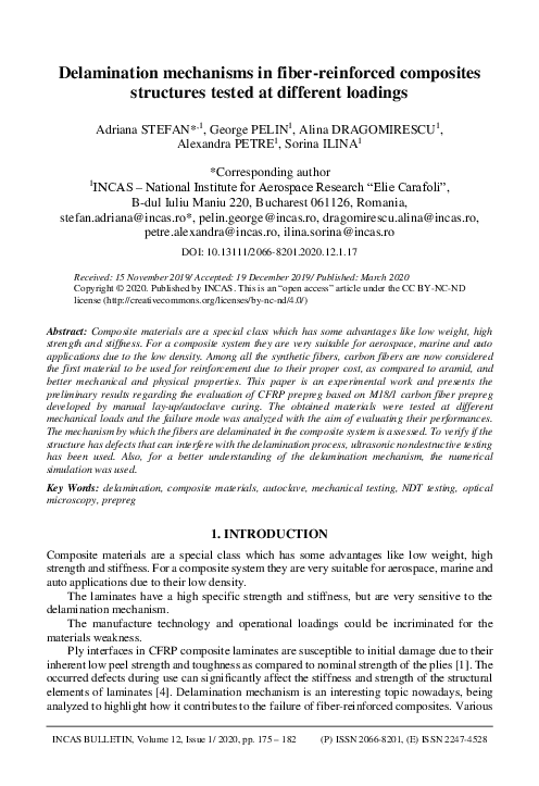 (PDF) Delamination mechanisms in fiber-reinforced composites structures ...