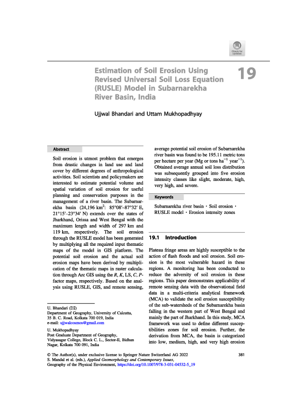 (PDF) Estimation of Soil Erosion Using Revised Universal Soil Loss ...