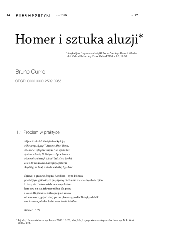(PDF) Homer i sztuka aluzji