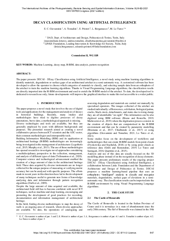 (PDF) Decay Classification Using Artificial Intelligence