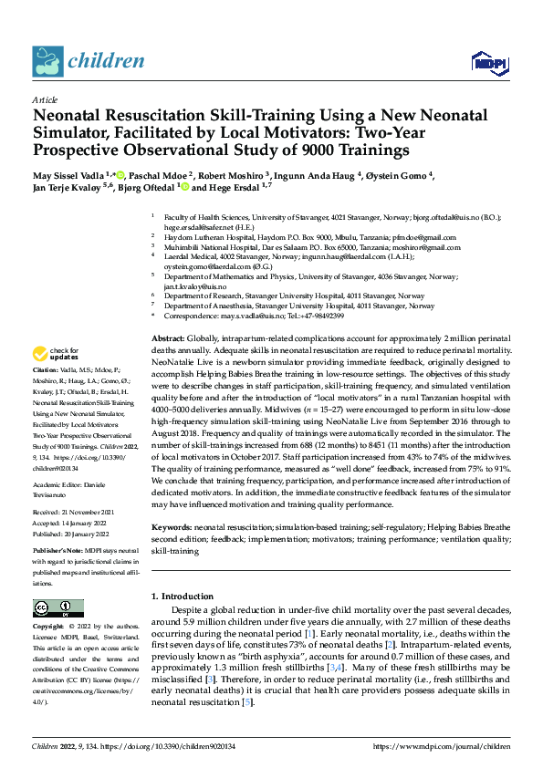 (PDF) Neonatal Resuscitation Skill-Training Using a New Neonatal ...