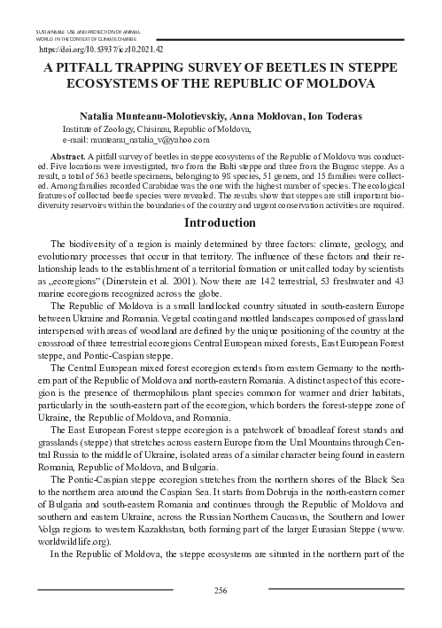 (PDF) A pitfall trapping survey of beetles in steppe ecosystems of the ...