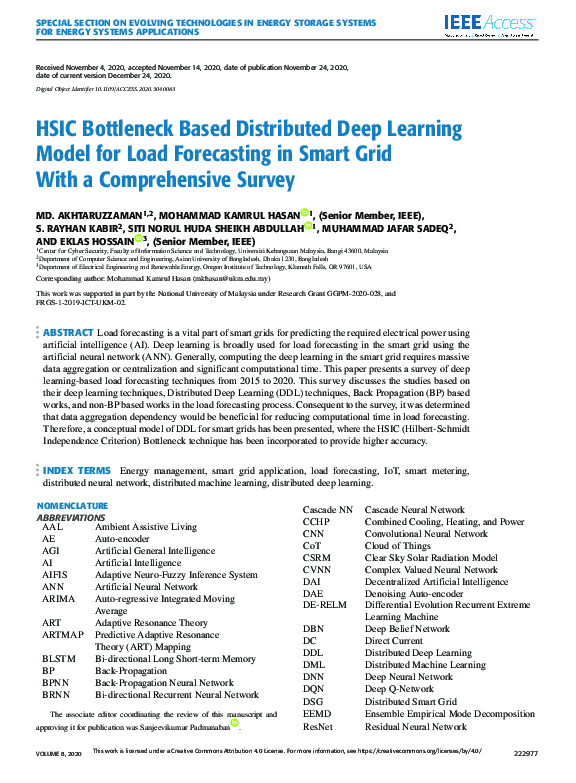 (PDF) HSIC Bottleneck Based Distributed Deep Learning Model for Load Forecasting in Smart Grid ...