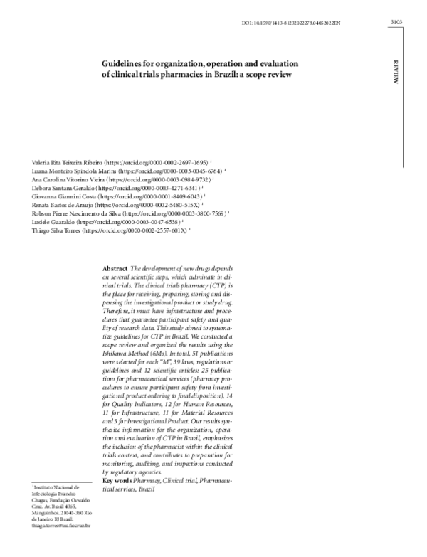 (PDF) Guidelines for organization, operation and evaluation of clinical ...