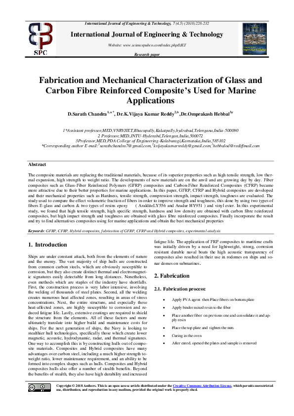 (PDF) Fabrication and Mechanical Characterization of Glass and Carbon Fibre Reinforced Composite ...