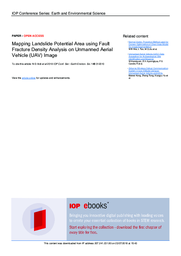 (PDF) Mapping Landslide Potential Area using Fault Fracture Density ...