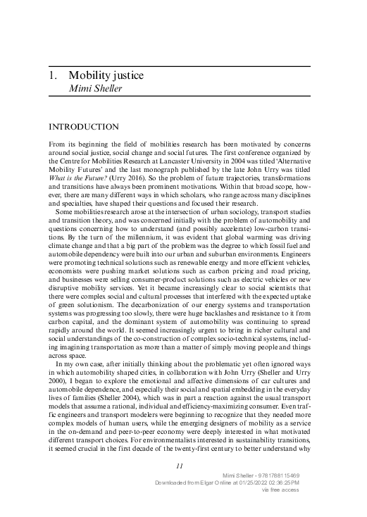 (PDF) Mobility justice