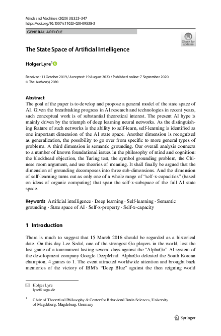 (PDF) The State Space of Artificial Intelligence