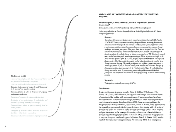 (PDF) MAP-it. The Art of Designing a Participatory Mapping Method