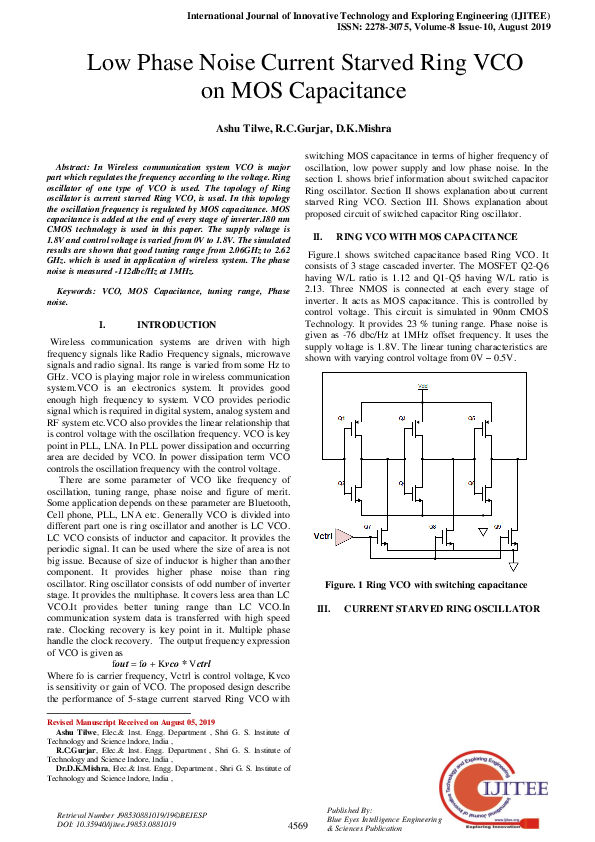 (PDF) Low Phase Noise Current Starved Ring VCO on MOS Capacitance