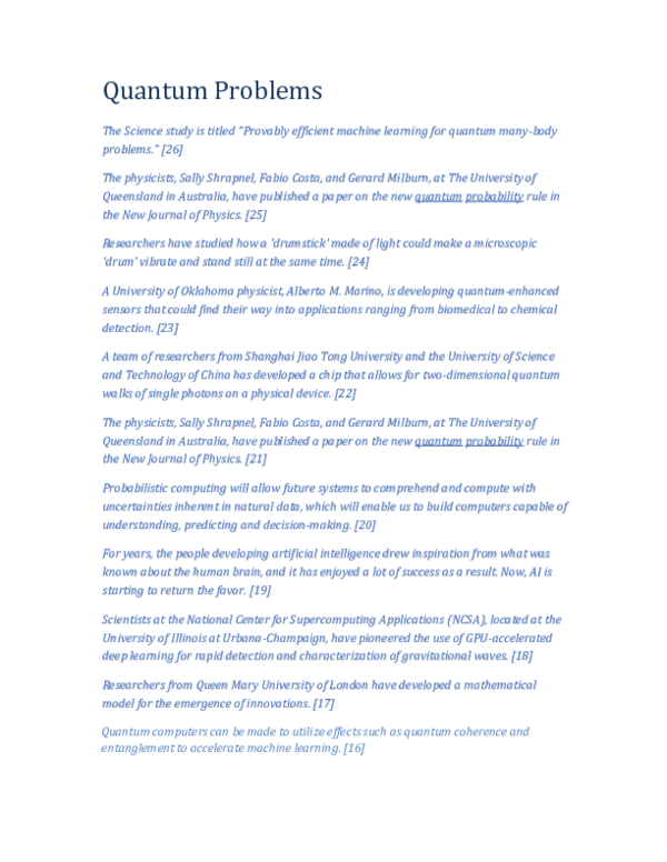 (PDF) Quantum Problems